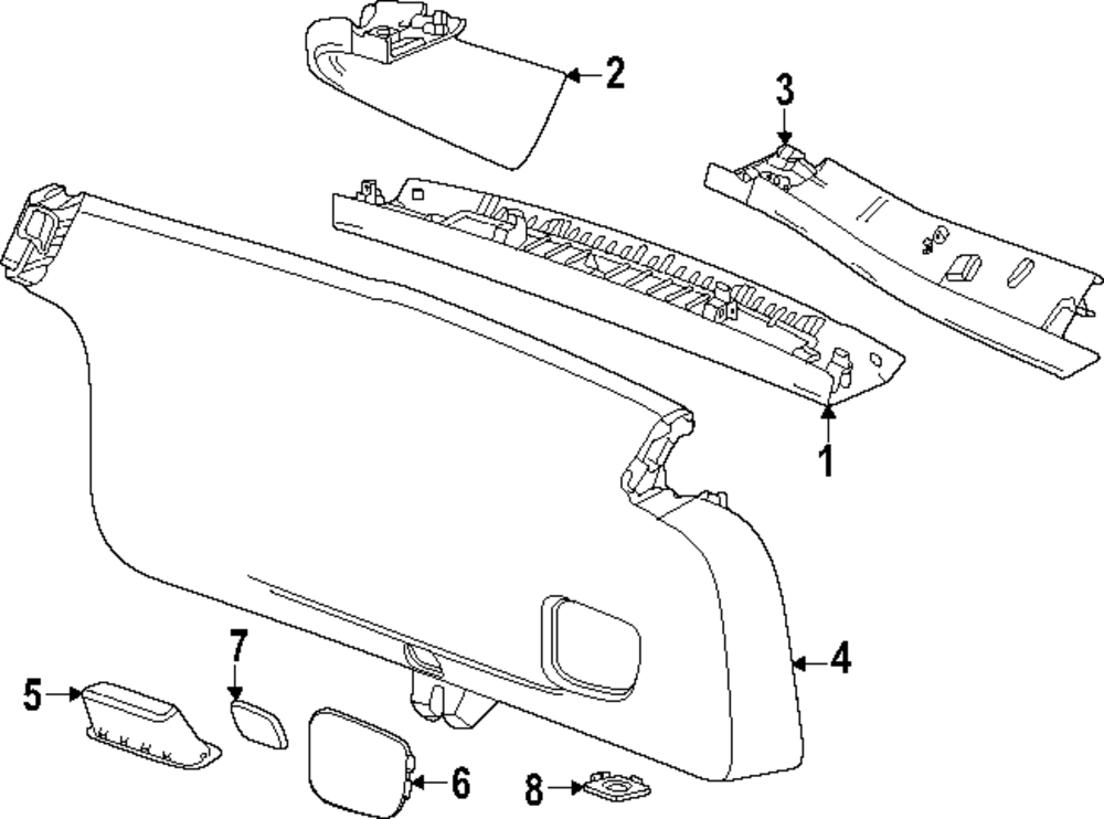 2024-2025 Chevrolet Trax Side Gate Trim 42755676 GM | GMPartsDirect.com