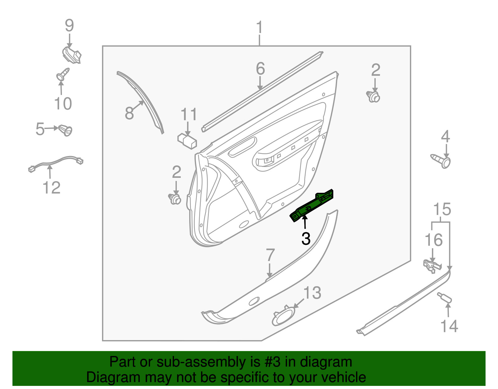 2007-2015 Mazda CX-9 Pull Handle - Driver's Side (LH) TD11-68-D81-02 ...