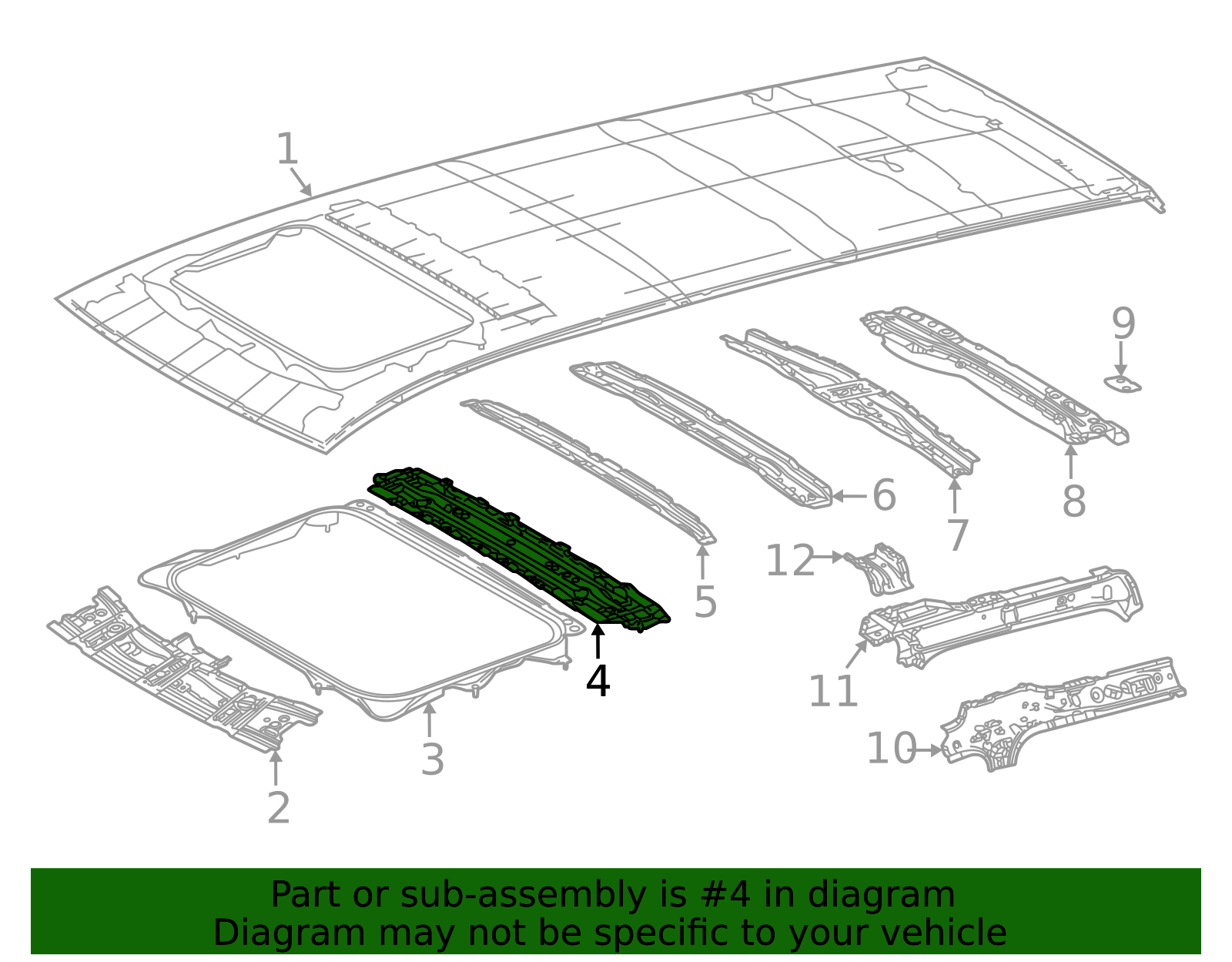 2021-2025 Toyota Sienna Roof Reinforced 63107-08040 | Toyota Parts Center