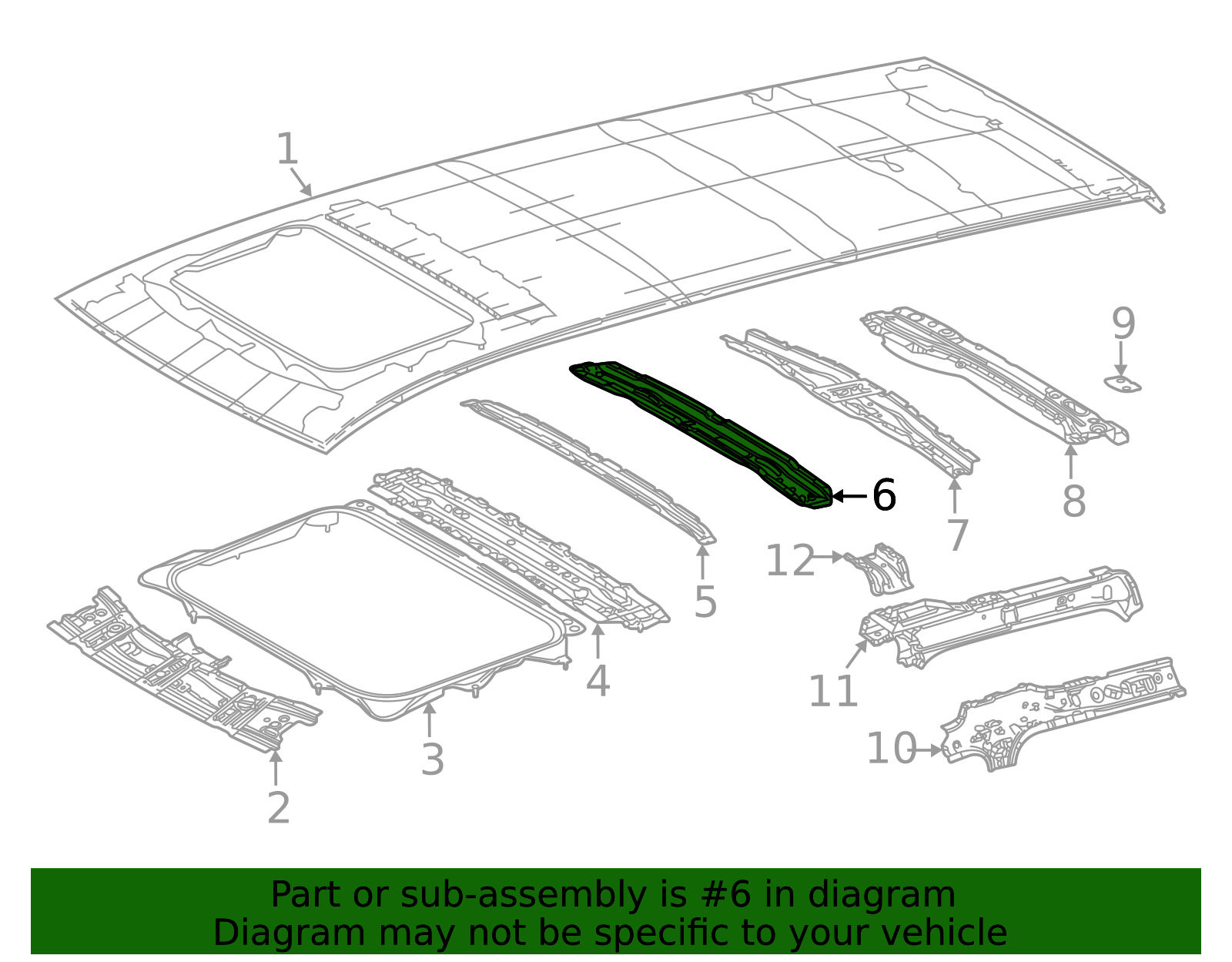 2021-2025 Toyota Sienna Roof Reinforced 63144-08030 | Toyota Parts Center
