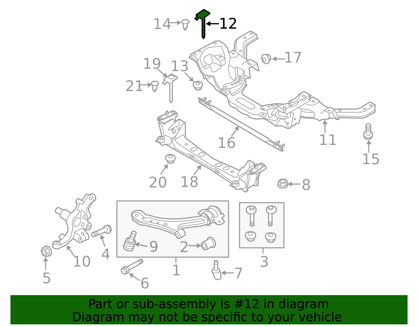 2010-2025 Ford Mustang | Engine Cradle Mount Bolt | W711805-S439 ...