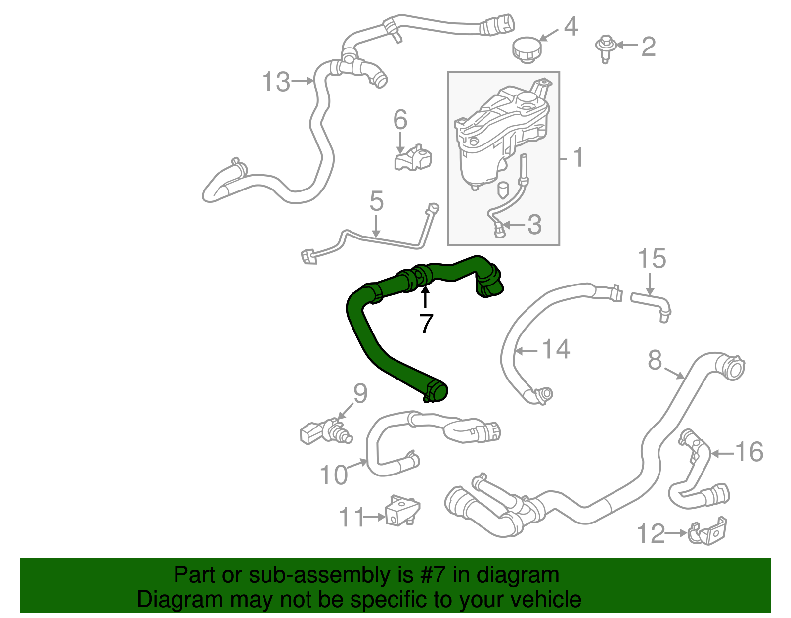 2012-2017 Land Rover Upper Hose LR094509 | Land Rover Parts Direct