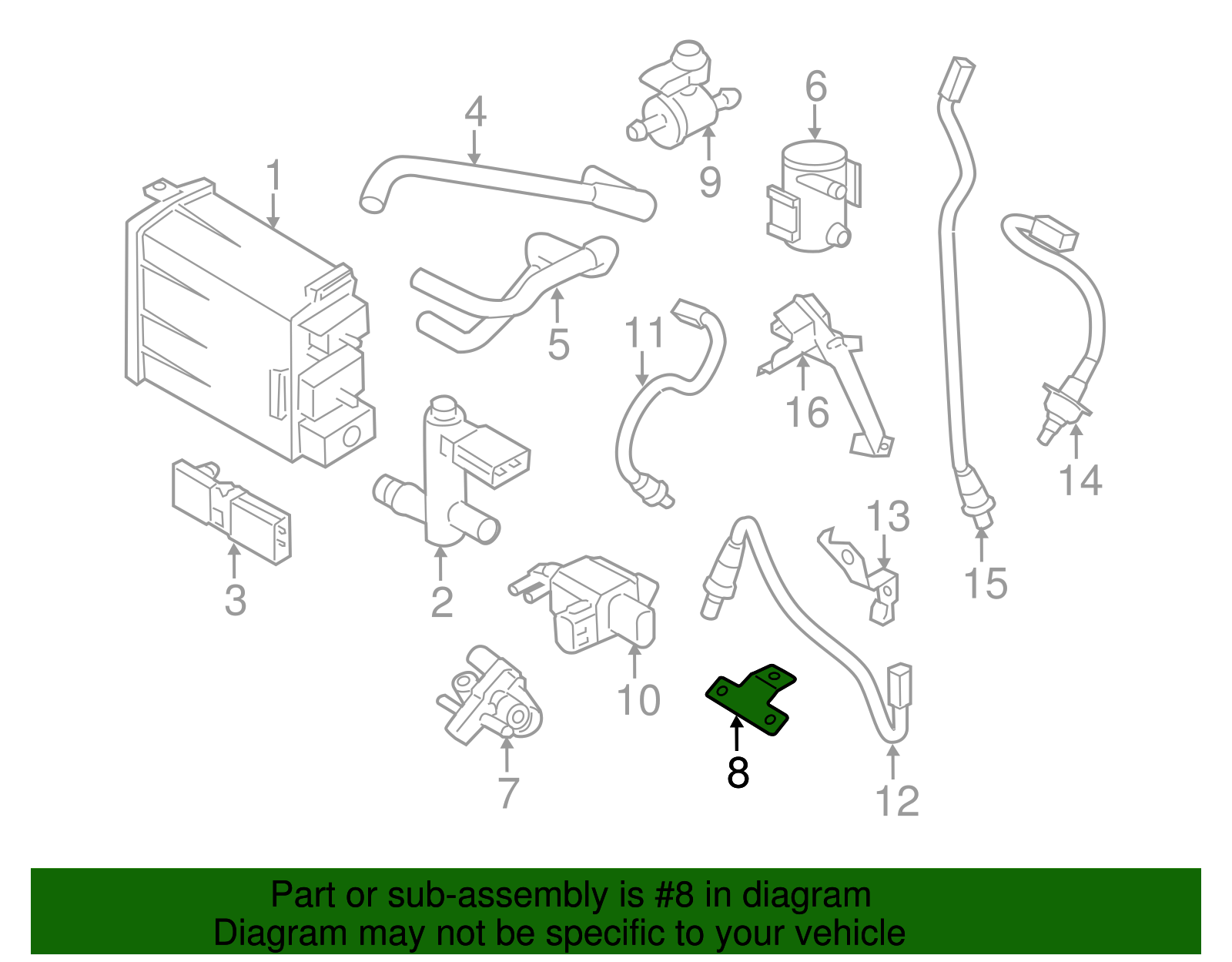 2009-2014 Nissan Murano Purge Valve Bracket 14932-1AA0A | CMA's ...