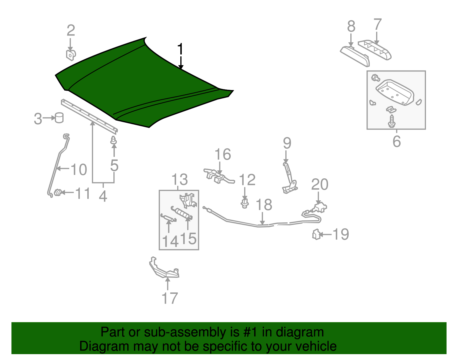53301-04150 - Hood - 2005-2011 Toyota Tacoma | OEM Genuine Toyota Parts