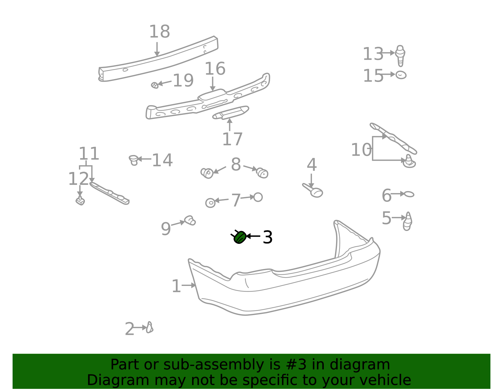 Genuine Official Toyota Bumper Cover Retainer part# 52575-AA030 for ...