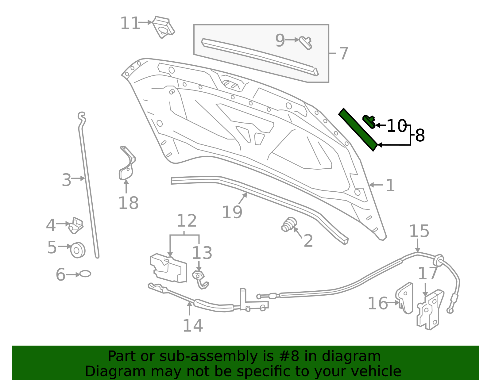 2GG-823-709 - High-Quality Hood Seal for 2022-2025 Volkswagen Taos ...
