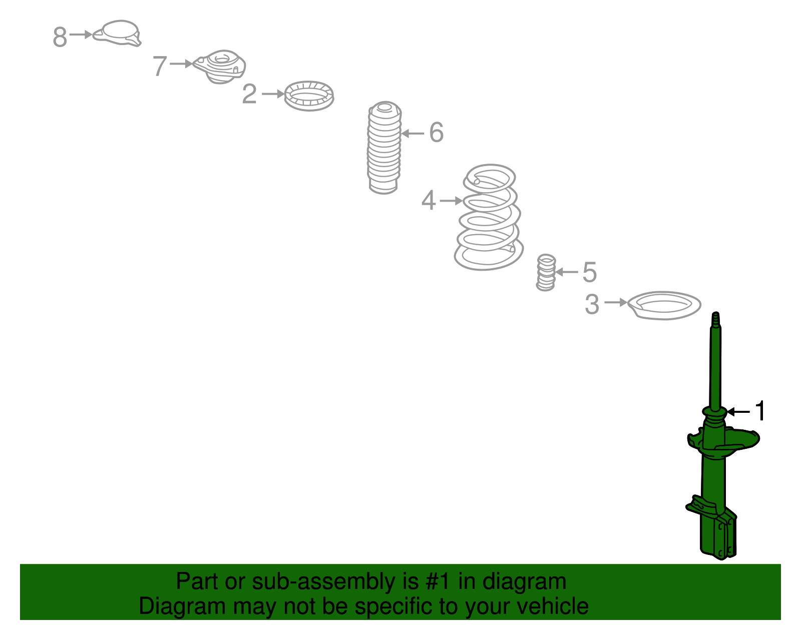 2002-2003 Subaru Impreza 2002-2003 Subaru Impreza - Strut 20360FE040 ...