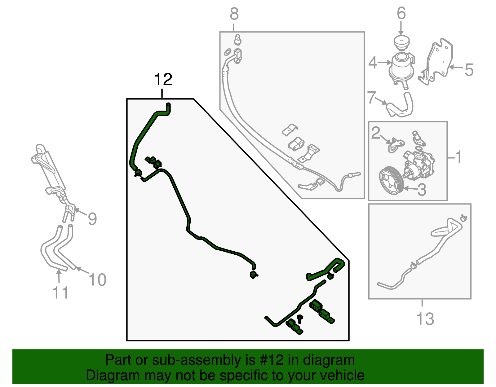 49721-7S001 - Return Line Assembly - 2004-2015 Nissan | Conicelli Nissan
