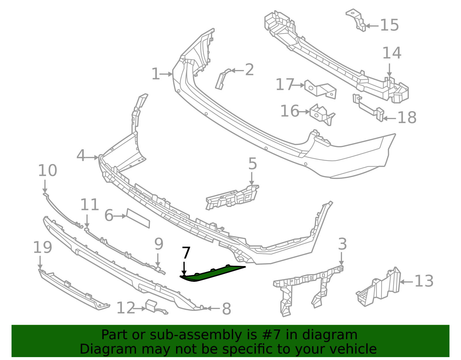 2024-2025 Hyundai Palisade Center Molding 86569-S8SB0-TRC | OEM Parts ...
