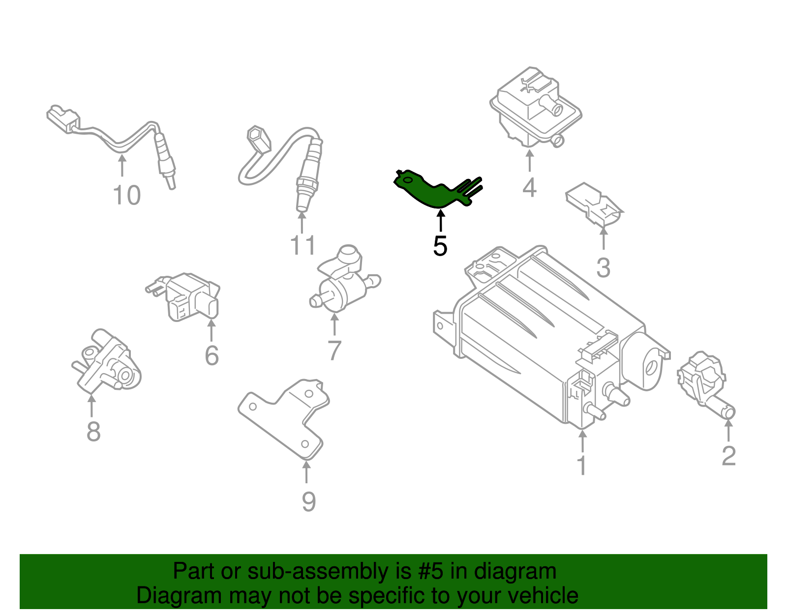 2013-2025 Nissan Vapor Filter Bracket 14953-3TA1A | Team Nissan Inc.