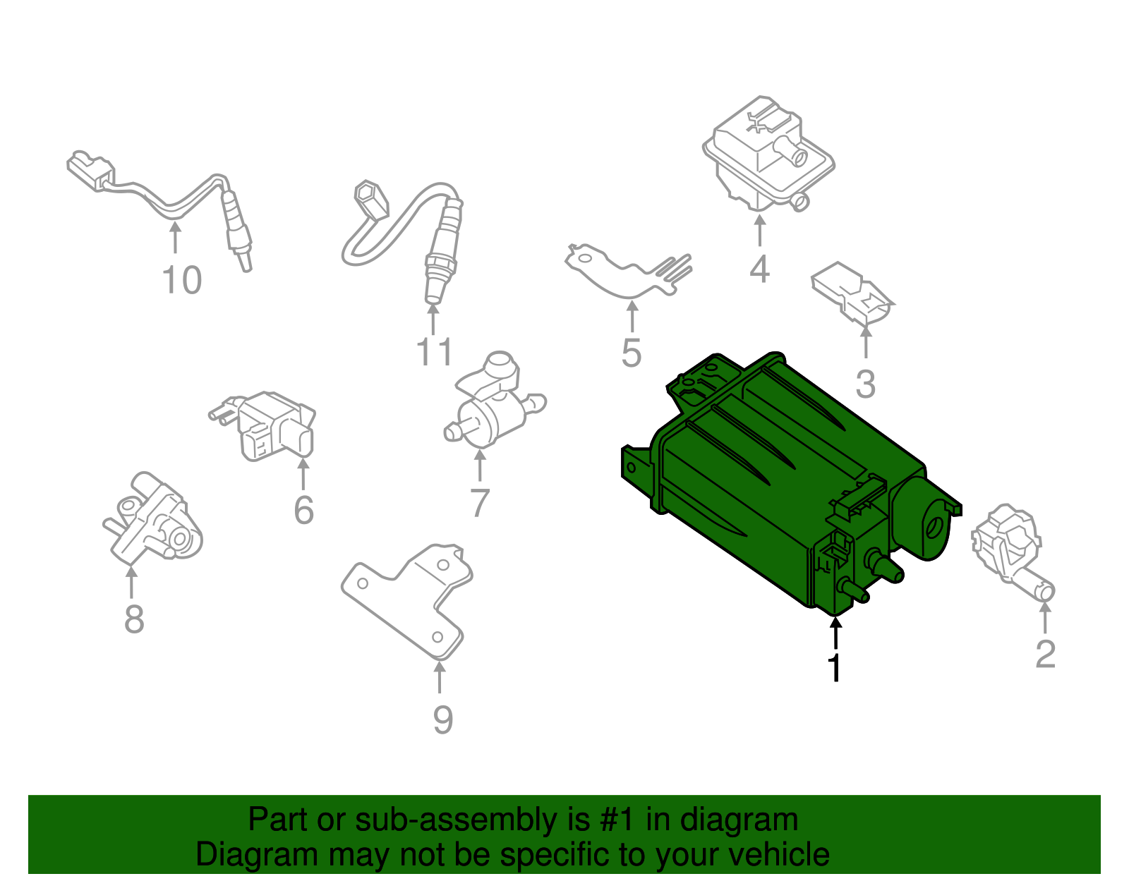 2018-2023 Nissan Vapor Canister 14950-4RA0A | Bill Kay Nissan Parts