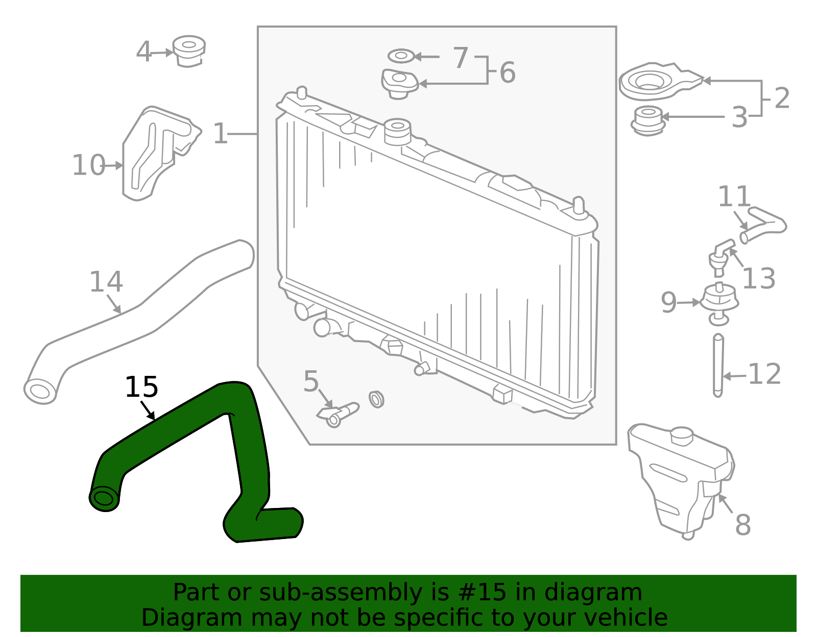 19502-RCA-A00 - 2003-2007 Honda Accord - Hose Water (Lower) | Honda ...