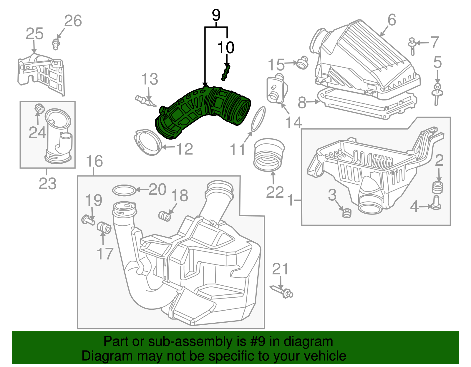 17228-RAA-A00 - Air Tube 2003-2004 Honda Accord | Honda Parts Online