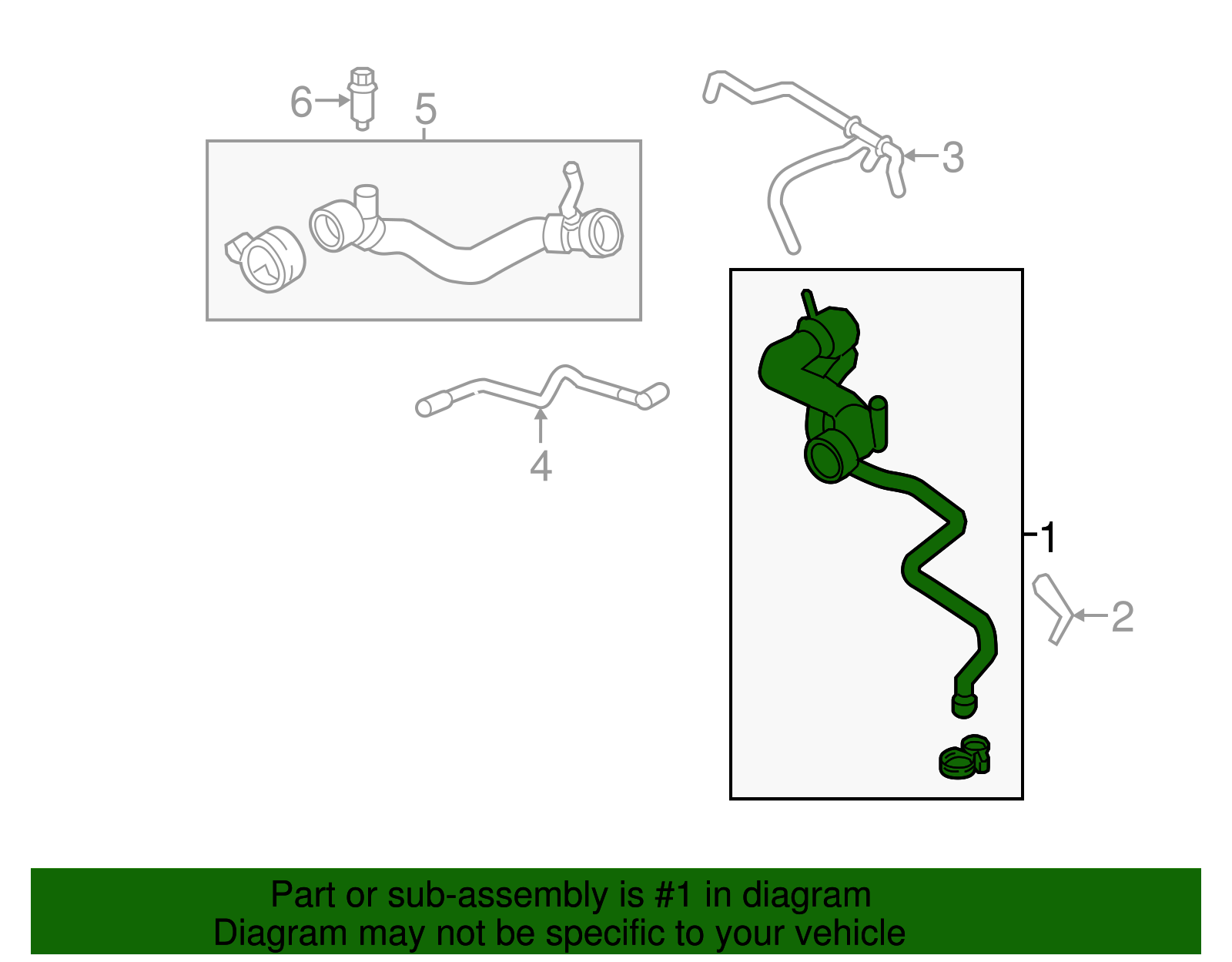 17127595252 - 2010-2019 BMW Upper Hose (17-12-7-595-252) | BMW of South ...