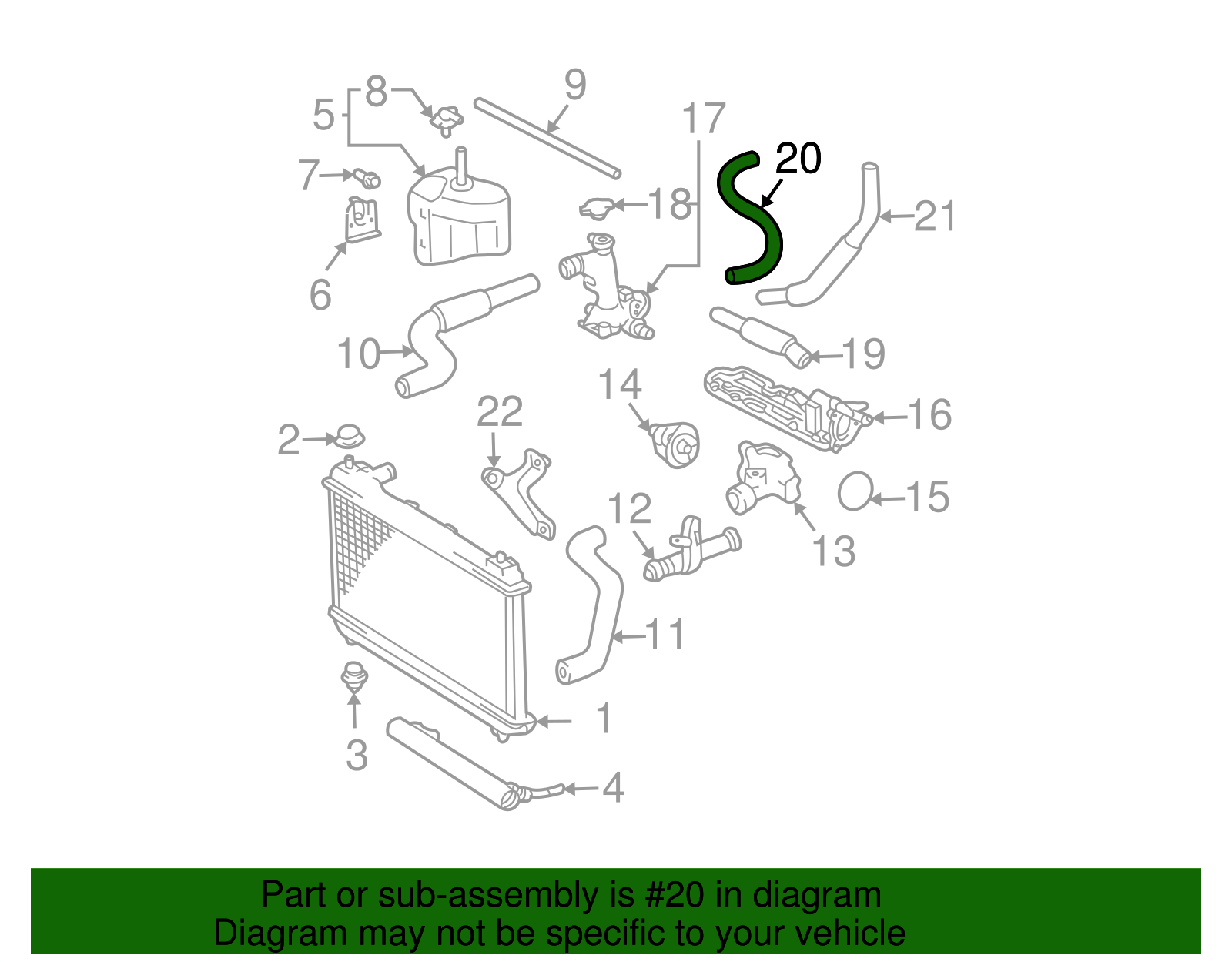 2003-2008 Toyota By-Pass Hose 16264-20041 | OEM Parts Online