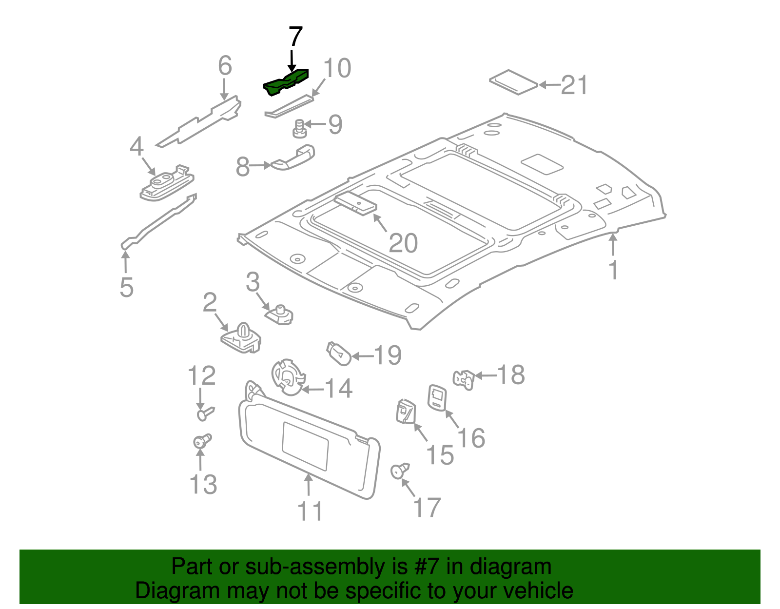 C2D2470 - High-Quality Headliner Bracket for 2010-2019 Jaguar ...