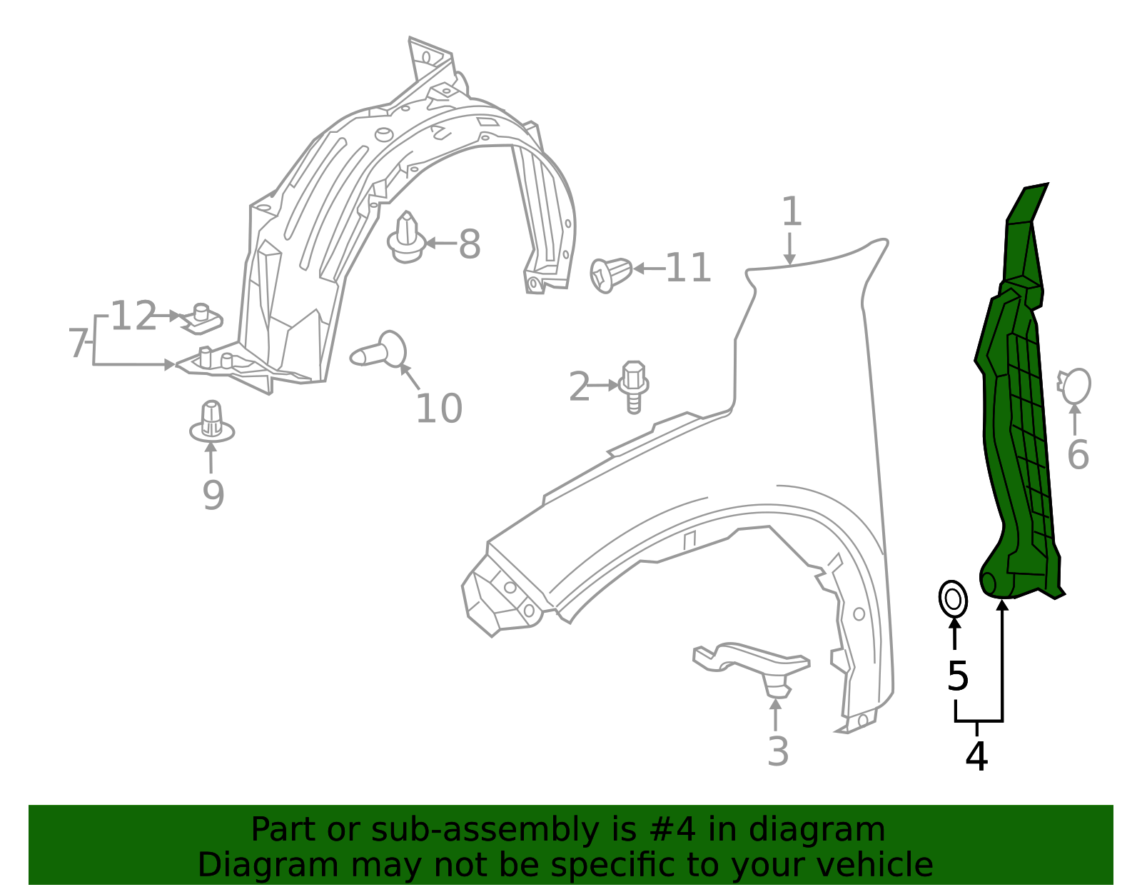 74155-T7A-000 - Enclosure L Front Fender - 2016-2020 Honda HR-V | Honda ...