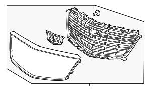 2017-2019 Cadillac XT5 Upper Grille 84724578 GM | GMPartsDirect.com