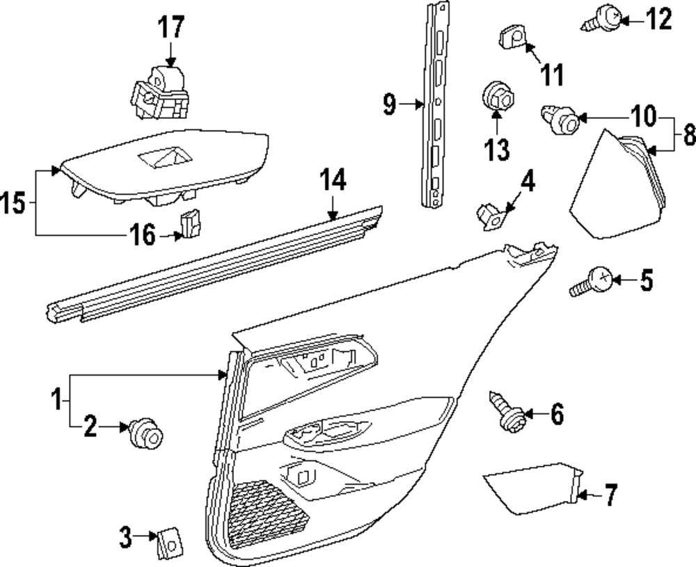2023-2025 Toyota Belt Weather-Strip 68173-47070 | Toyota Parts Center