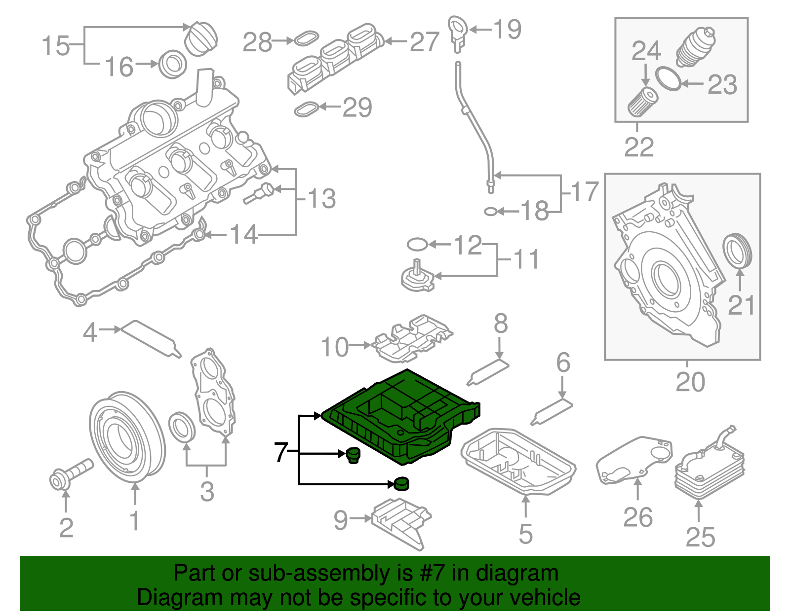 2014-2019 Audi Oil Pan 06E-103-601-BH | Audi USA Parts