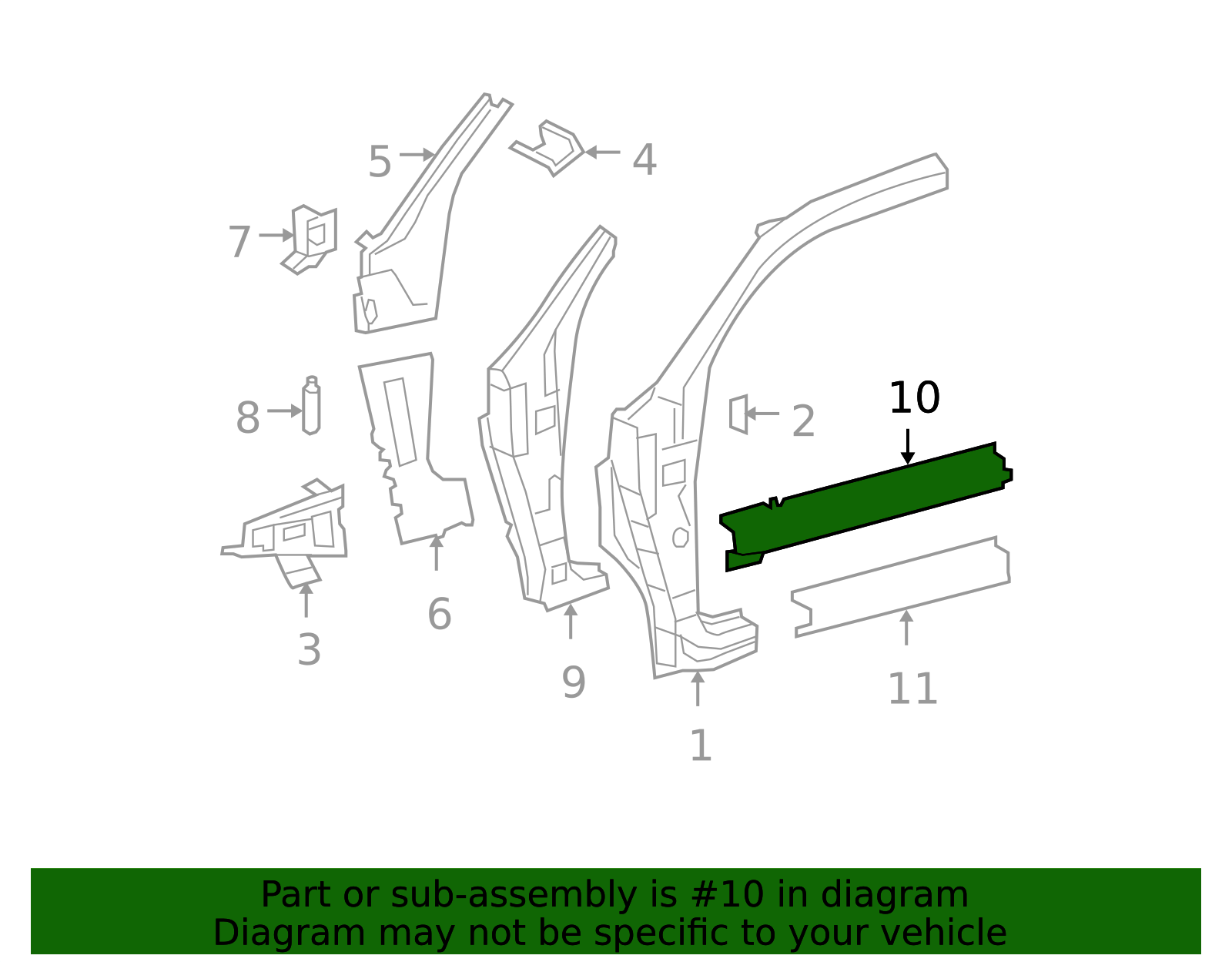 2007-2017 Toyota Tundra Rocker Panel 61412-0C050 | Toyota Parts Center