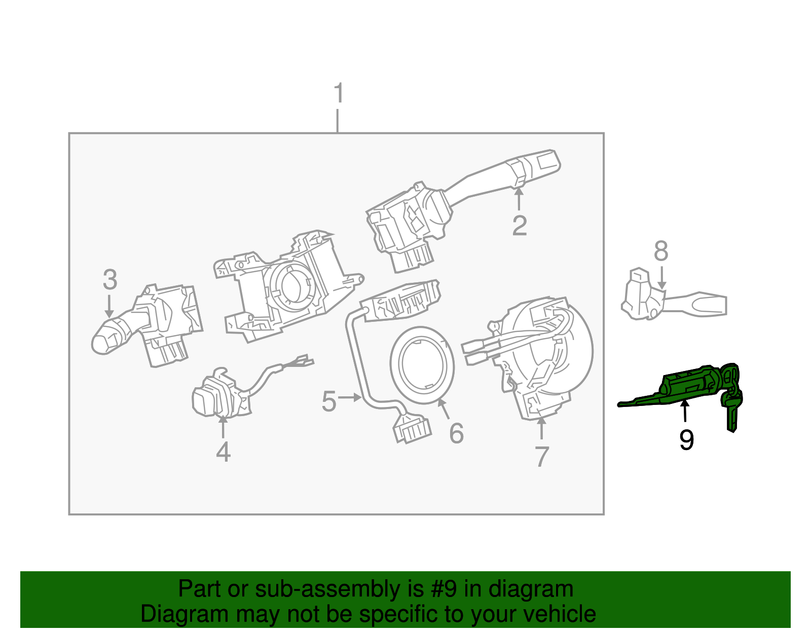 2003-2009 Lexus Ignition Lock Cylinder 69057-0E011 | OEM Parts Online