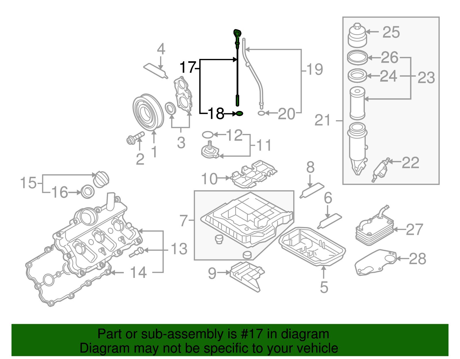 06E-115-611-H - Dipstick 2008-2011 Audi | Audi OEM Parts Guy