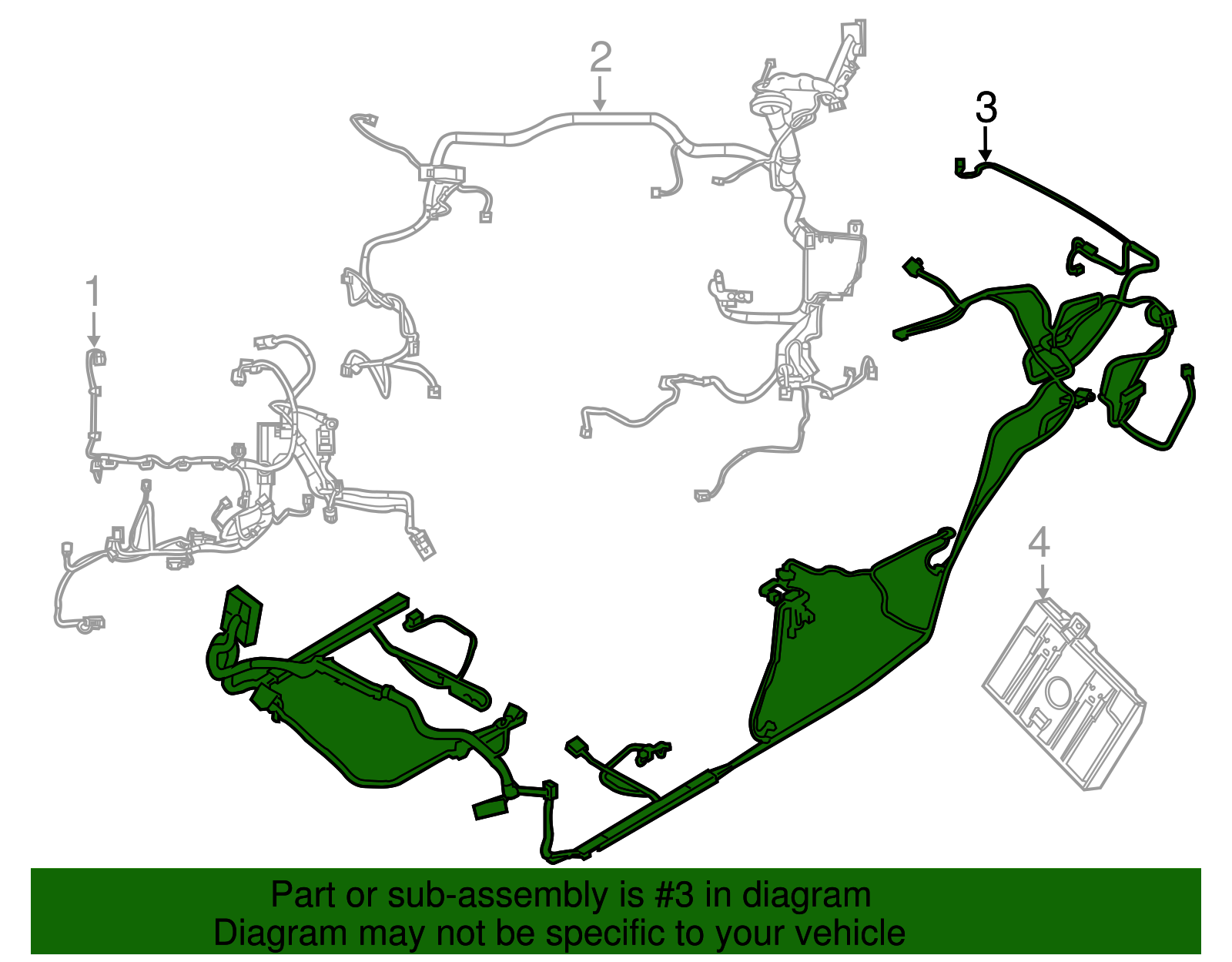 2017-2019 Ford Fiesta | Wire Harness | H2BZ-14A005-L | Walls' Ford Parts
