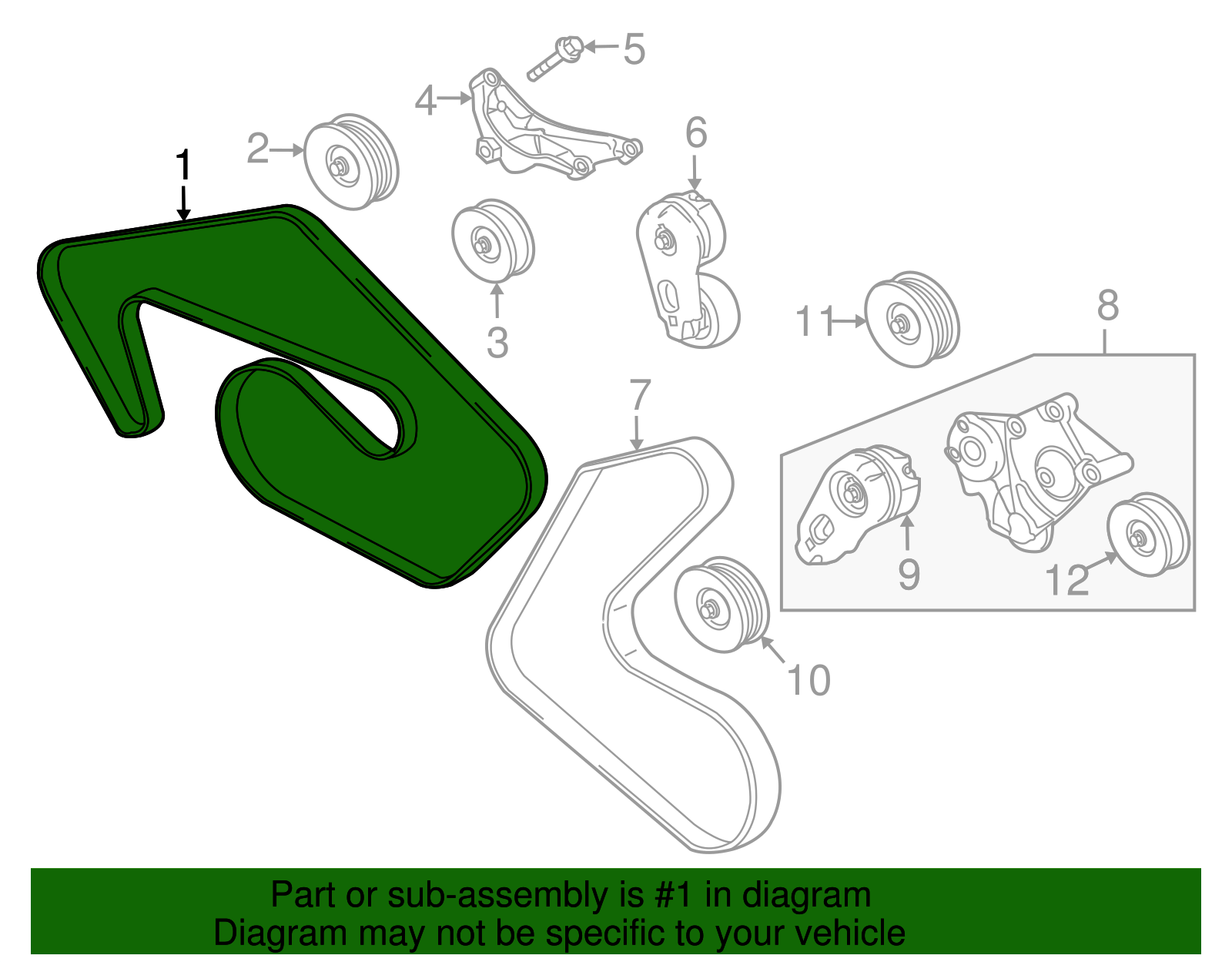 2010-2016 Jaguar Serpentine Belt T2R91500 | Jaguar Annapolis Parts