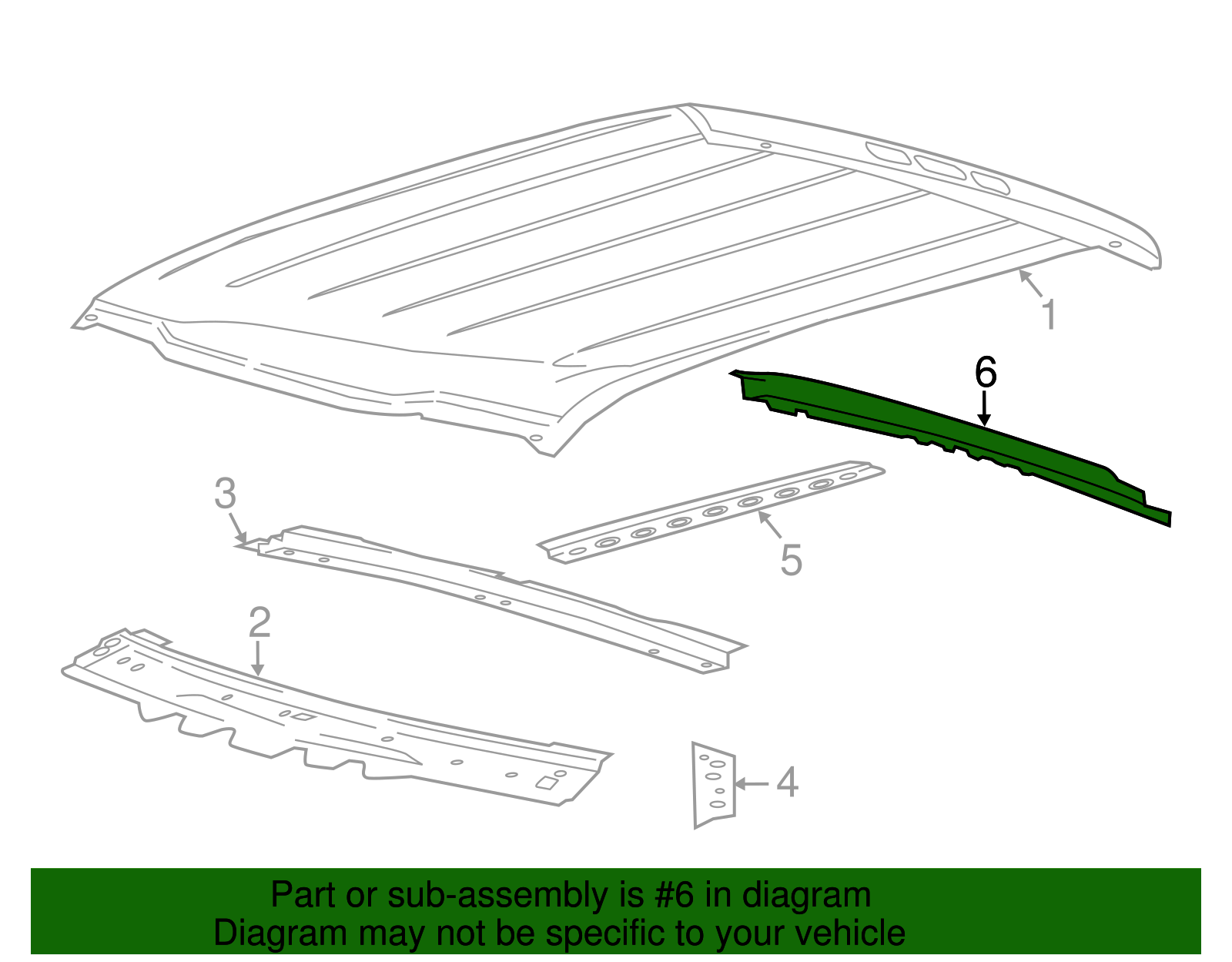 2015-2025 Ford | Rear Header | LC3Z-2540484-A | Walls' Ford Parts