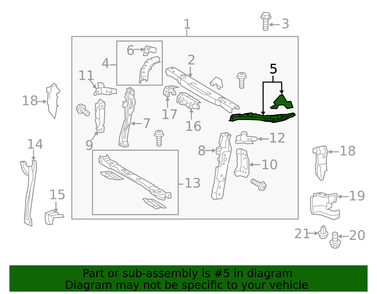 53203-21020 - High-Quality Radiator Support Panel Reinforcement for ...