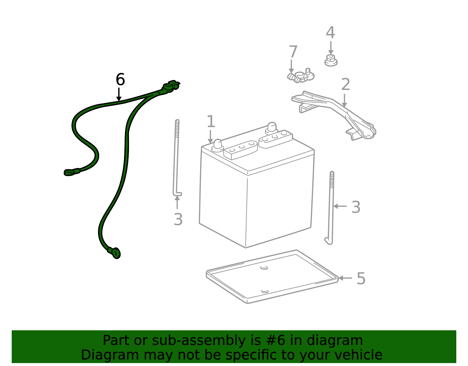 Genuine Official Toyota Battery Cable part# 82123-52320 for 2006 Scion ...