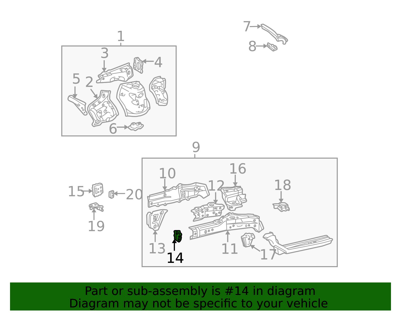 2001-2005 Toyota RAV4 Bumper Cover Support Rail 57141-42010 | MotorMotor