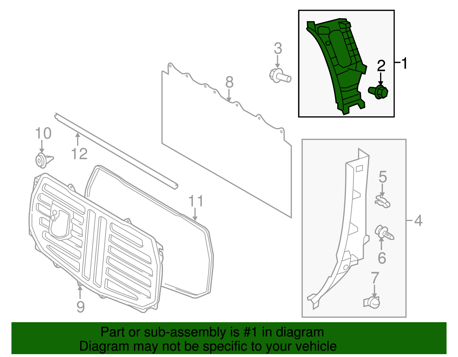 2014-2021 Toyota Tundra 2014-2021 Toyota Tundra - Upper Trim 62520 ...