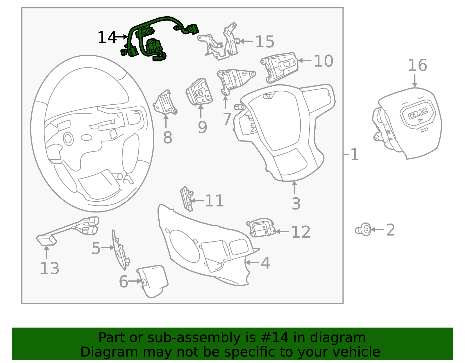2019-2025 GM Steering Wheel Wiring Harness 84922856 | Chevy OEM Parts