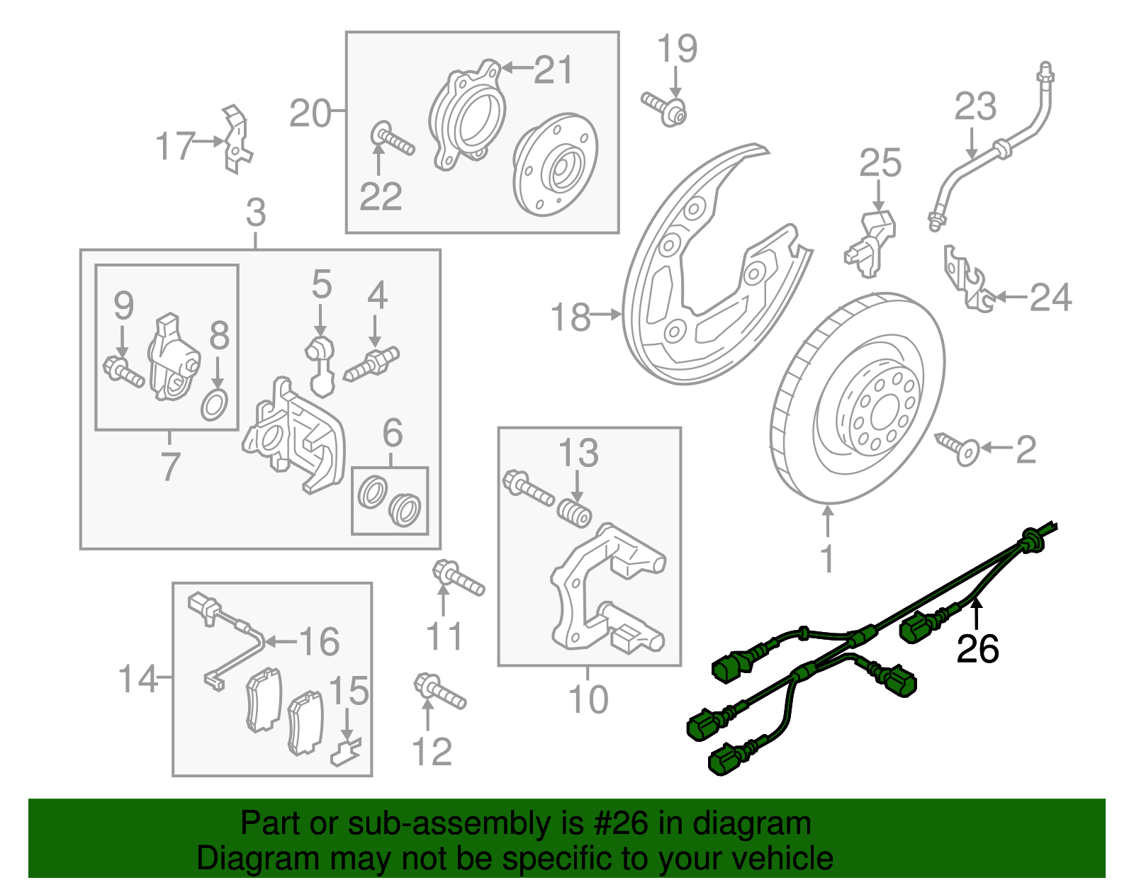 4G0-972-254-E - ABS Sensor Wire 2016-2018 Audi | Audi OEM Parts Guy