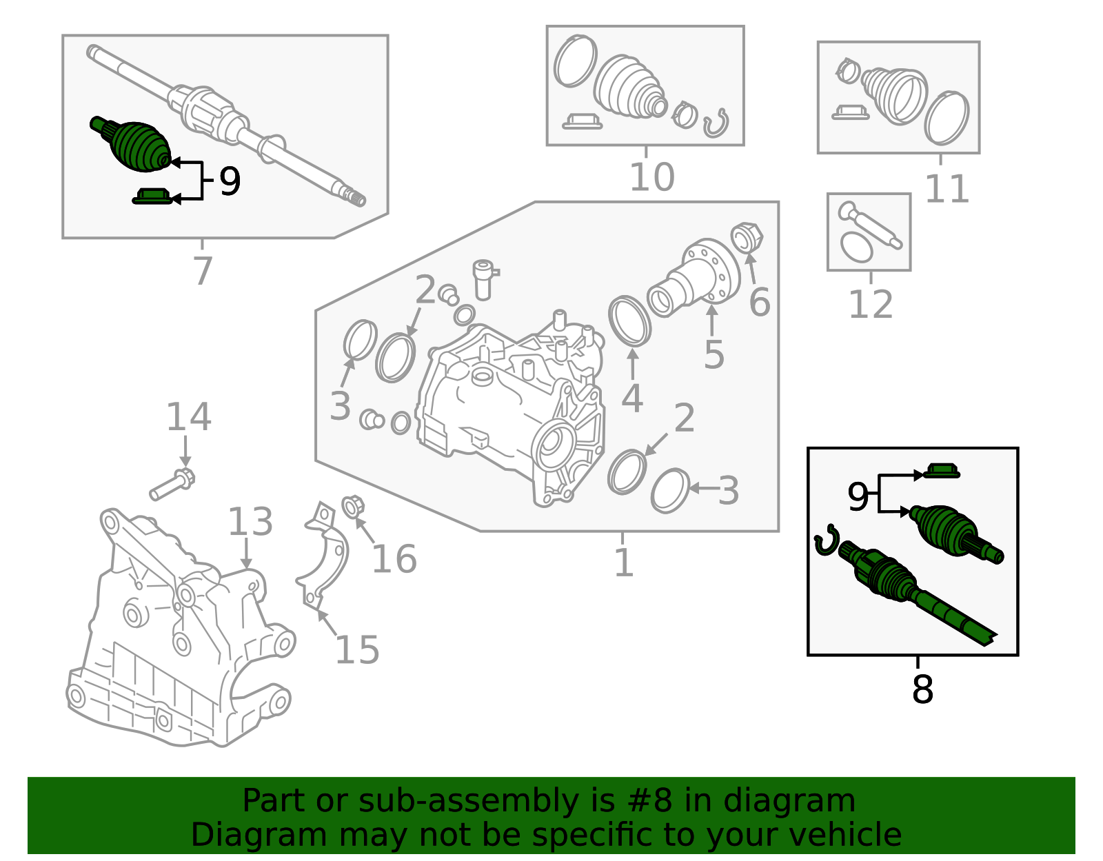 2018-2023 Jaguar E-Pace Axle Assembly J9C39444 | OEM Parts Online