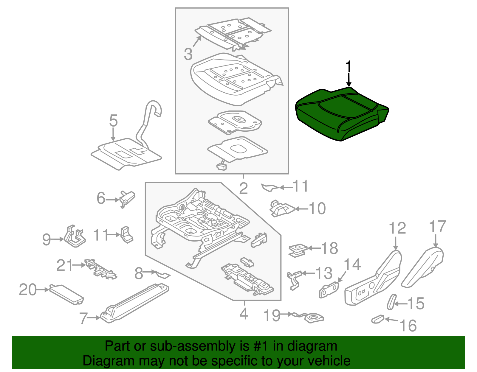 LL1Z-7862901-AA - 2020-2021 Ford Expedition - Cushion Cover | Dealer ...
