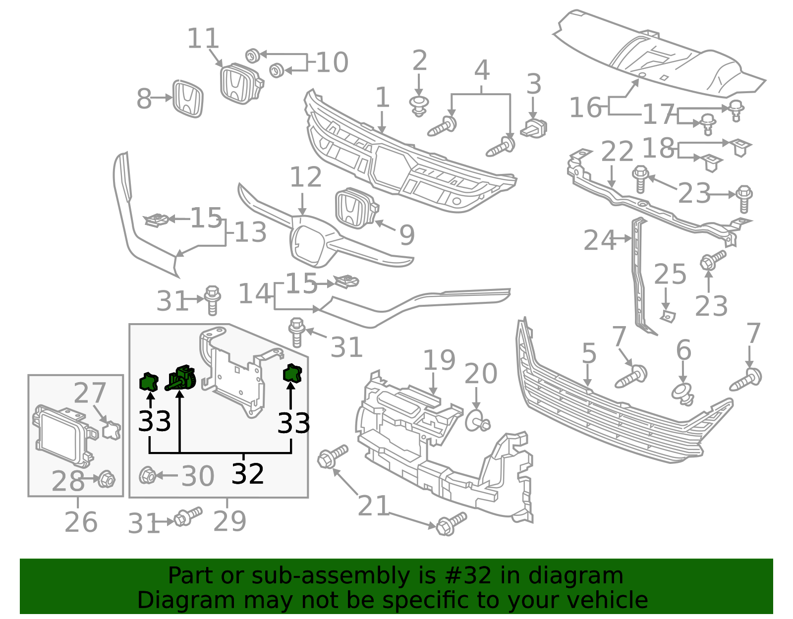 36805-TZ3-A11 - Adjust Motor 2016-2020 Honda | Honda Parts Online