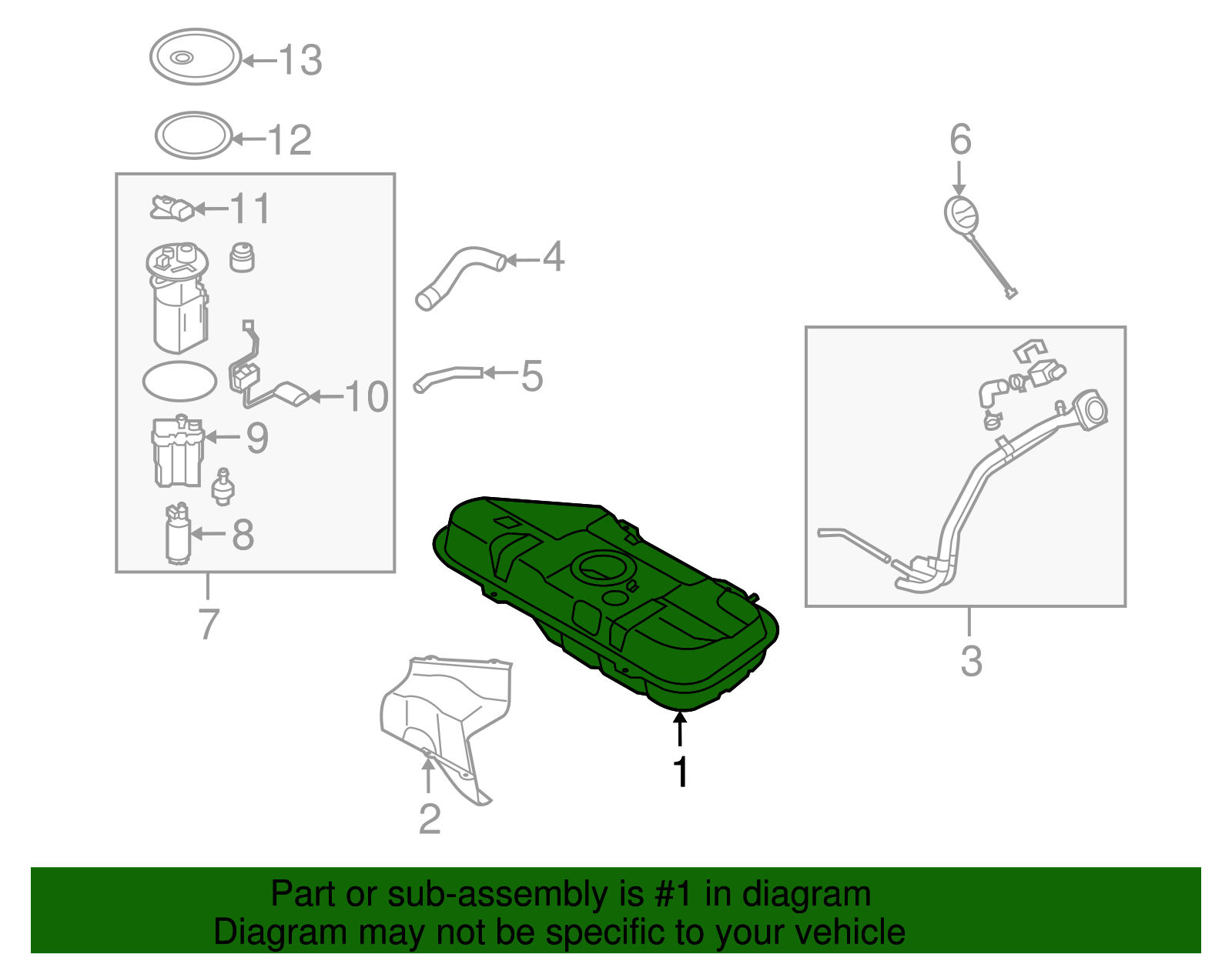 2010-2013 Kia Soul Fuel Tank 31150-2K500 | OEM Parts Online