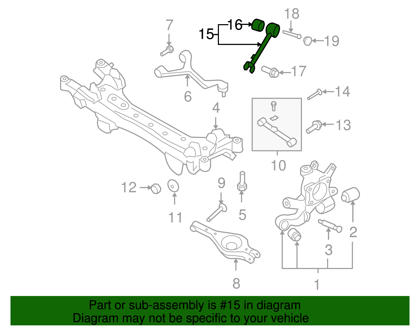 Genuine Trailing Arm for 2006-2011 Hyundai | Part# 55270-3K710-DS ...