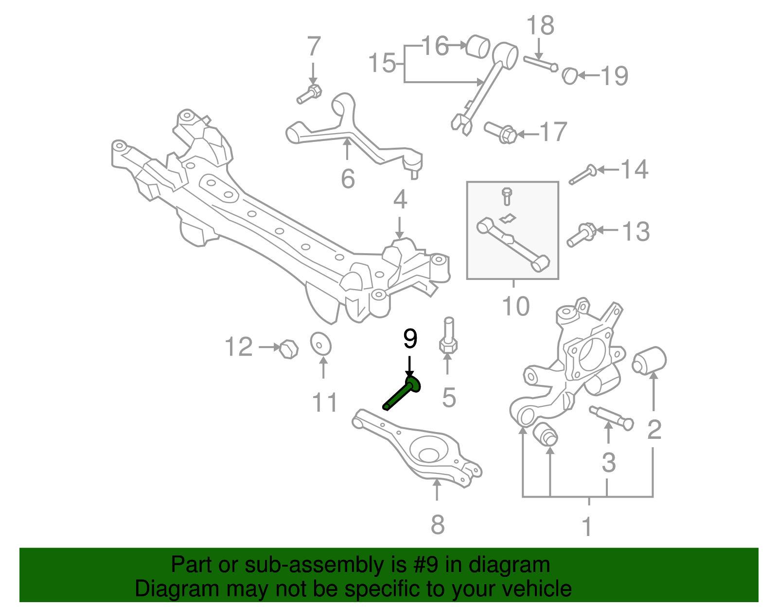 2006-2015 Hyundai Lower Control Arm Bolt 55260-3K100 | OEM Parts Online