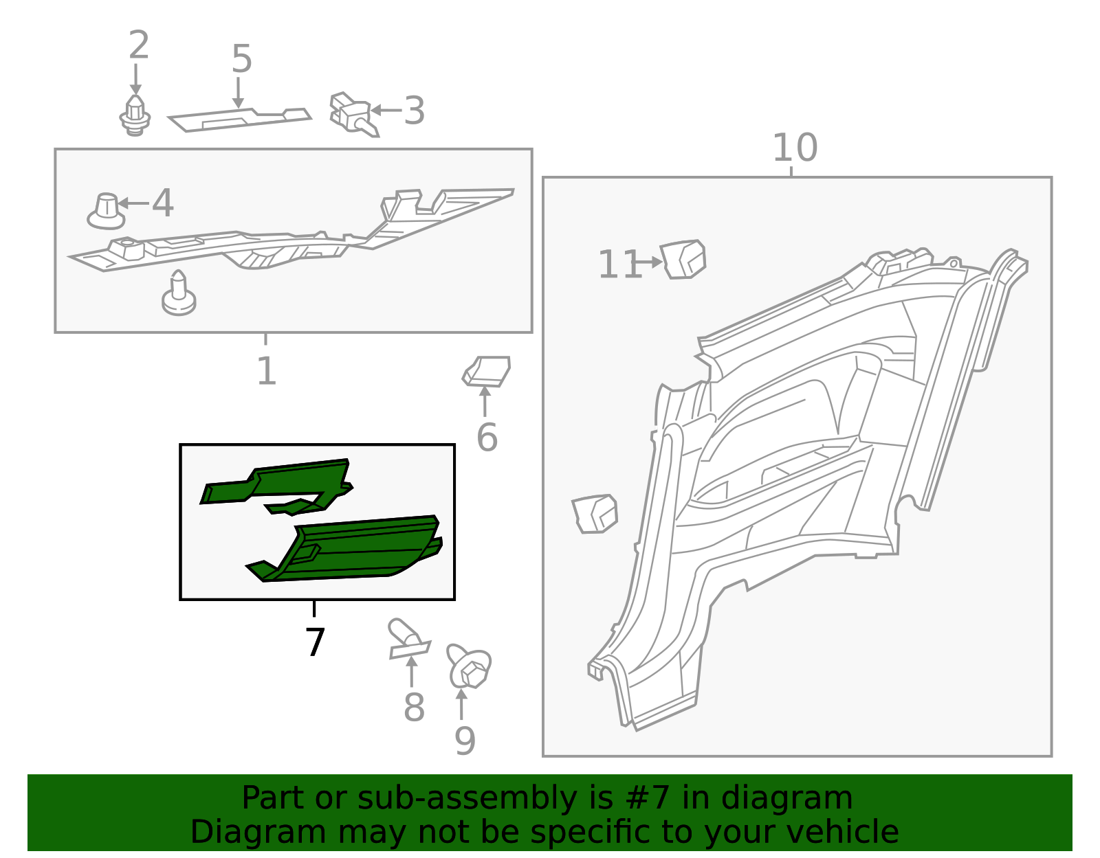 84191-TS8-C02ZA - High-Quality Interior Quarter Panel Trim Panel ...