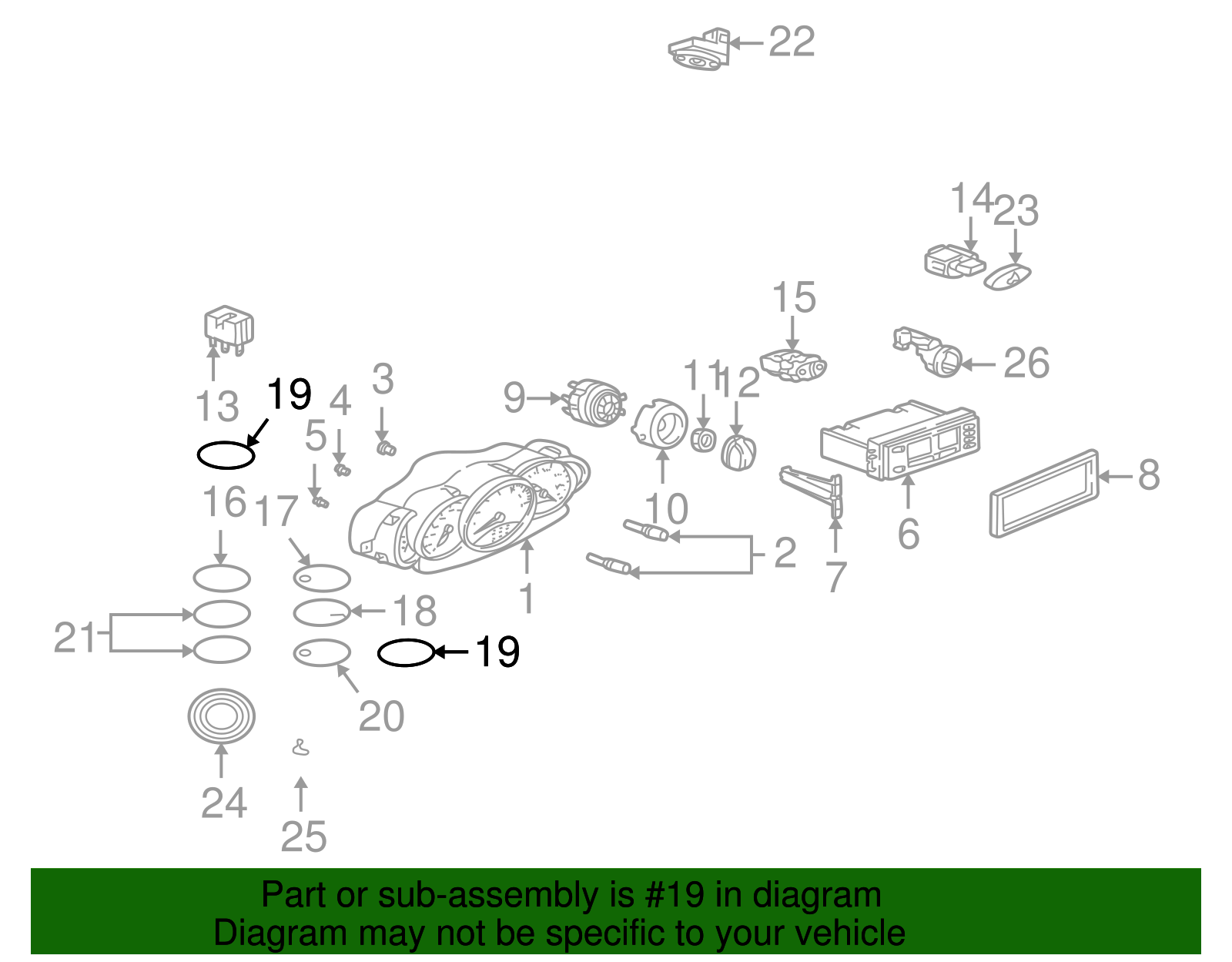2001 Porsche 911 Power Rear Spoiler Switch 996-613-155-00-A02 | Gaudin ...