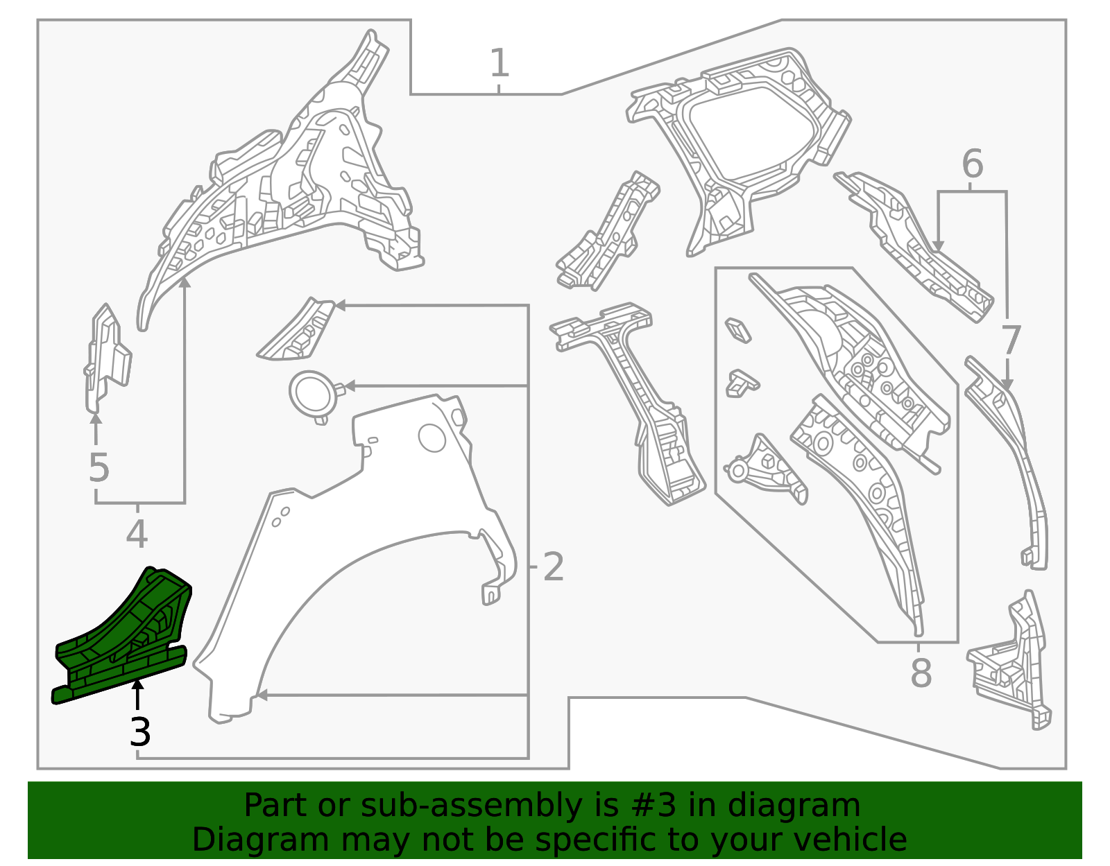 2024-2025 Toyota Grand Highlander Rocker Reinforced Ext 61404-0E090 ...