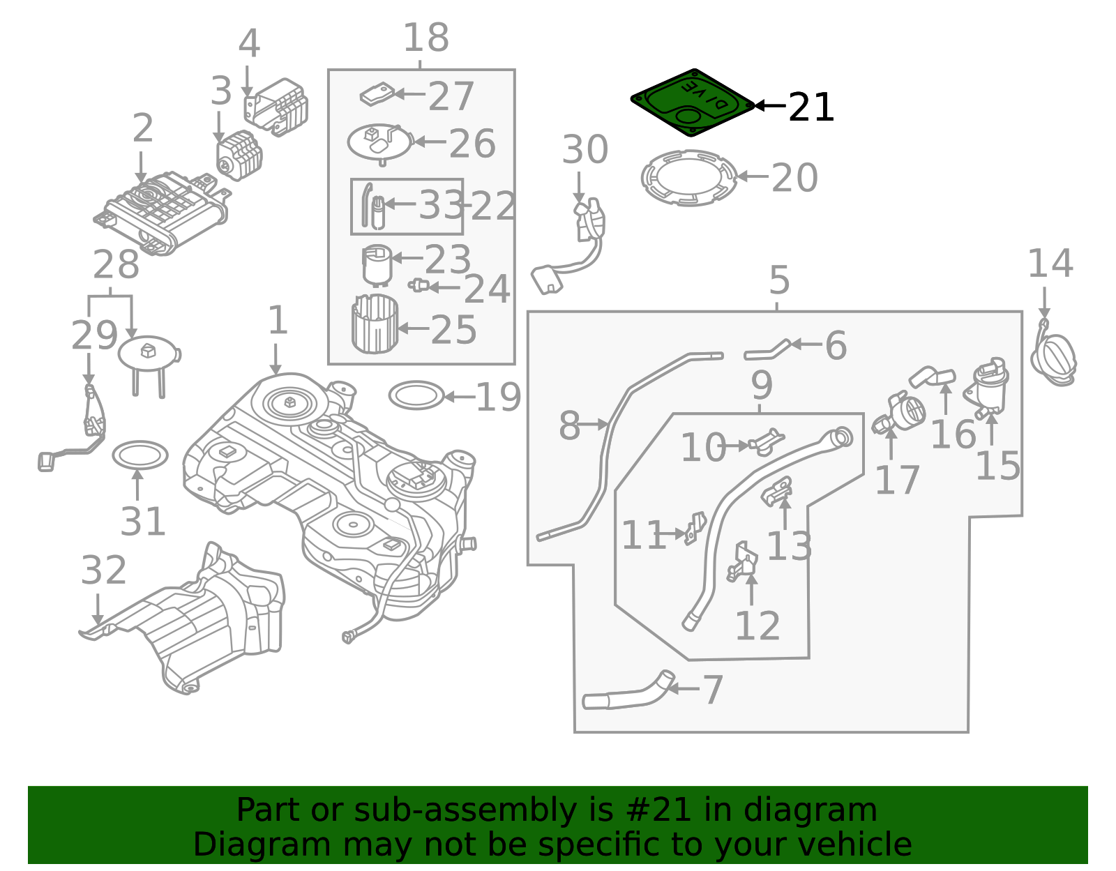 31107-P0000 - High-Quality Fuel Tank Access Cover for 2022-2025 Hyundai ...