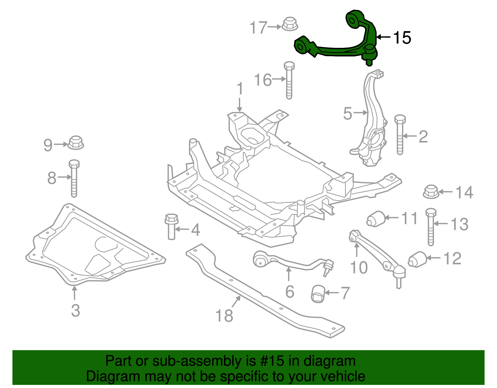 31126863335 - 2014-2019 BMW Upper Control Arm (31-12-6-863-335) | BMW ...