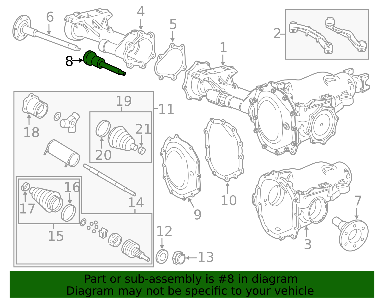 2014-2020 GM Front Drive Axle Actuator 22876132 GM | GMPartsDirect.com