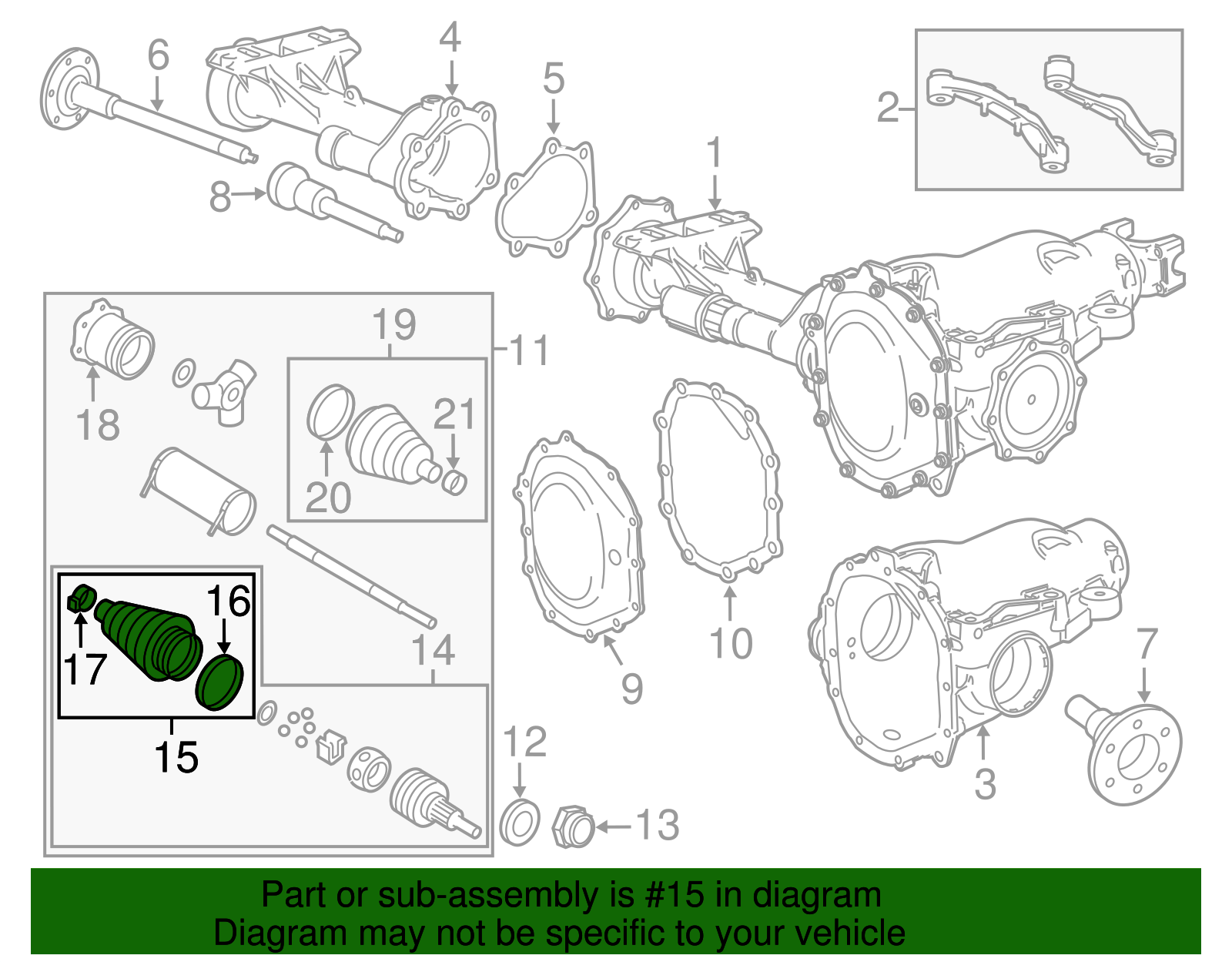 2010-2019 GM Front Wheel Half-Shaft Constant Velocity (CV) Boot Kit ...