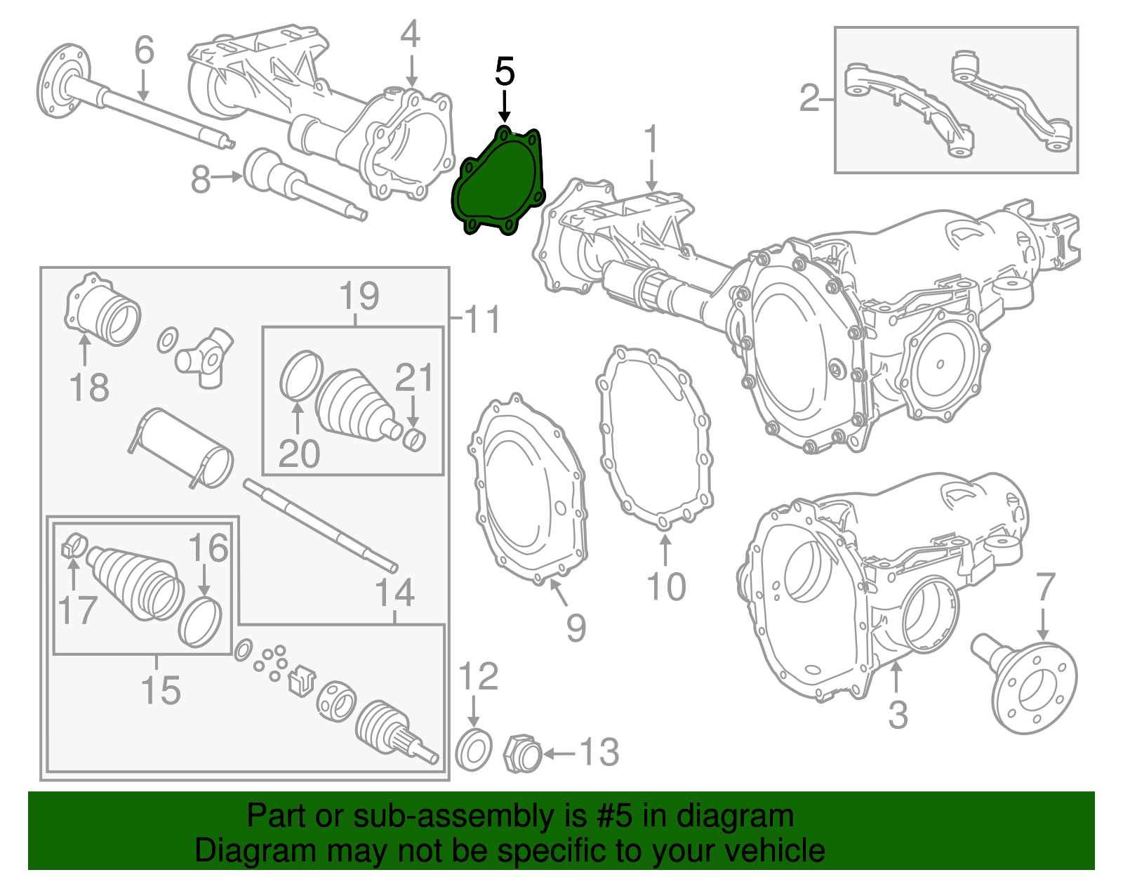 2011-2019 GM Front Wheel Drive Intermediate Shaft Housing Gasket ...
